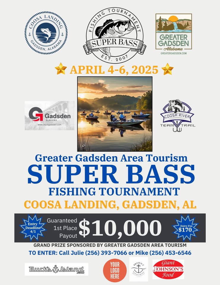 Coosa Landing Super Bass Tournament Promises $10,000 Prize